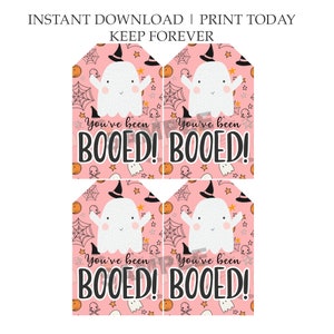 You've Been Booed Printable Tag, Halloween Activity, You've Been Booed ...