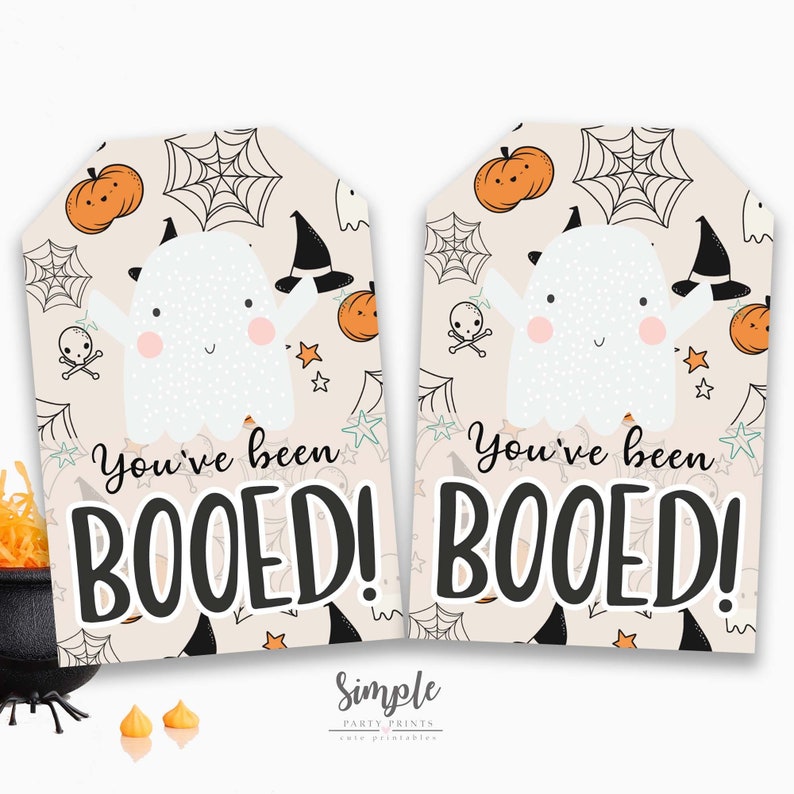 You've Been Booed Printable Tag Halloween Activity - Etsy