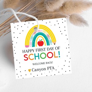 Printable First Day of School Tag | Editable Welcome Back to School ...
