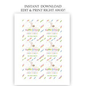 Easter Gift Tags - Personalized Pastel Bunny Labels for Baskets ...