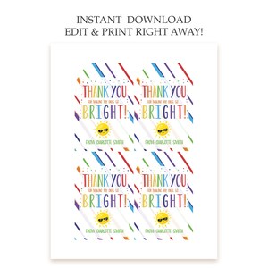 Thank You for Making My Days so Bright Tag, Gifts for Students and ...