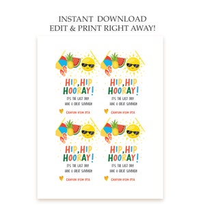 Teacher Appreciation Printable Tag, Printable Thank You for Being Sun ...