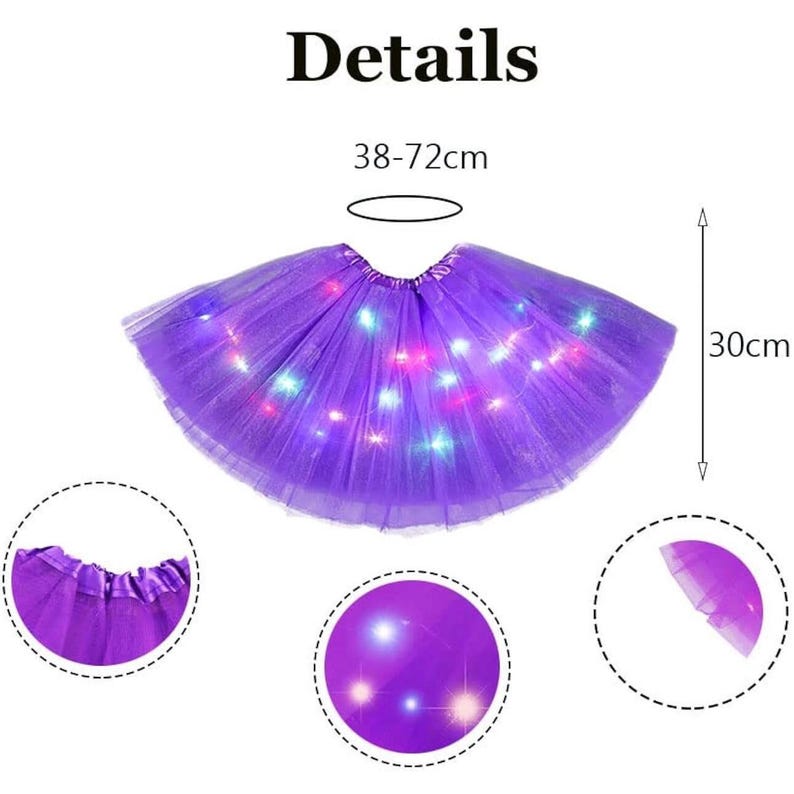 Kpop Demon Party Dress Little Girl Purple Light up Tutu Demon Hunter ...