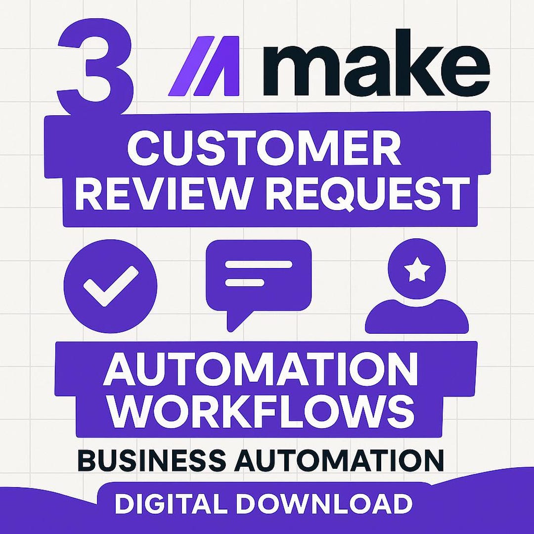 3 Customer Review Request Make Automation Workflows | Business ...