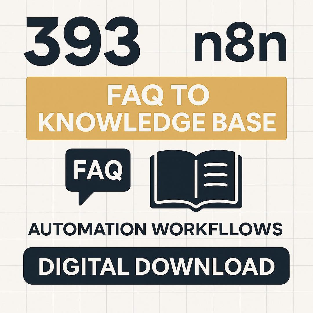 393 FAQ to Knowledge Base N8n Automation Workflows | Business ...