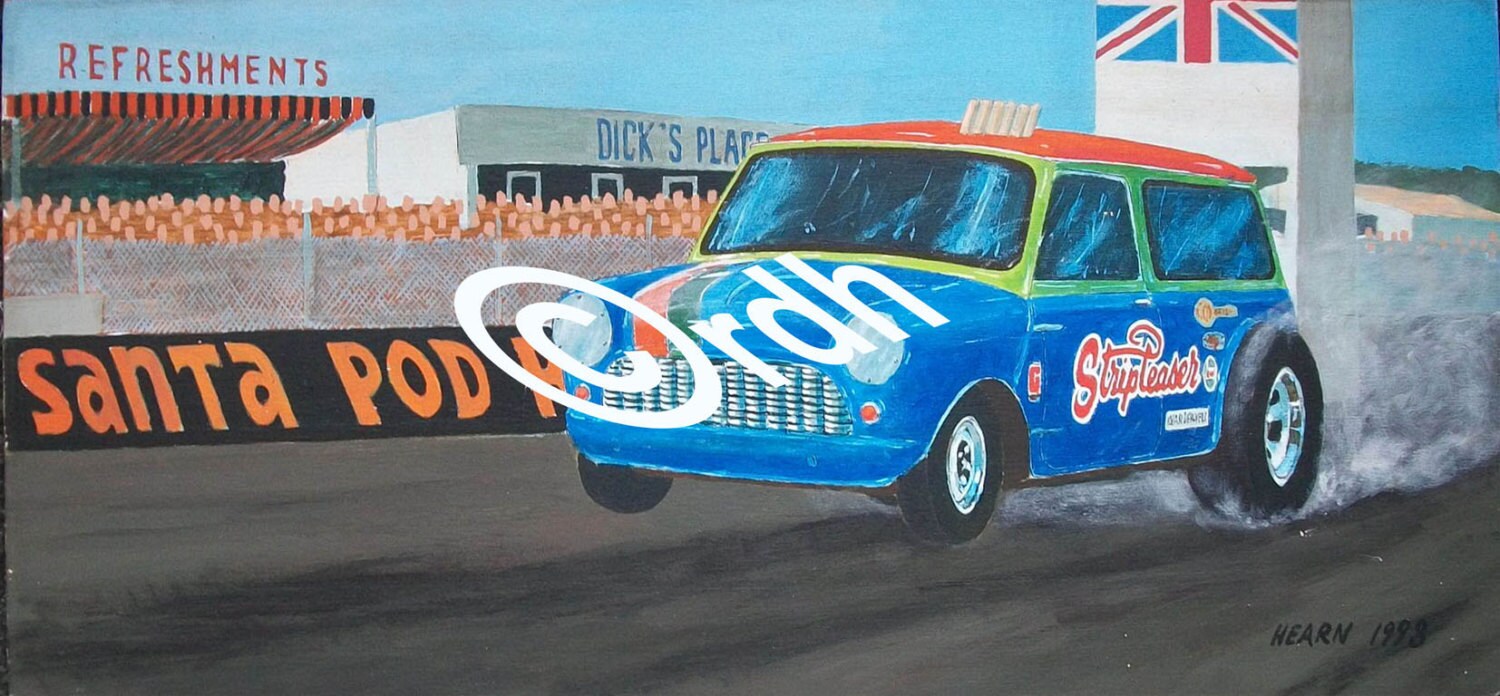 Drag Racing Art Austin Minivan Dragster Limited Edition Artwork Print ...