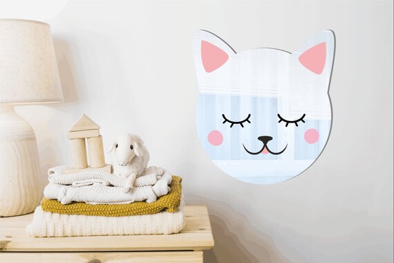 Cat Shaped Shatterproof Kids Mirror Kids Wall Decor Child - Etsy