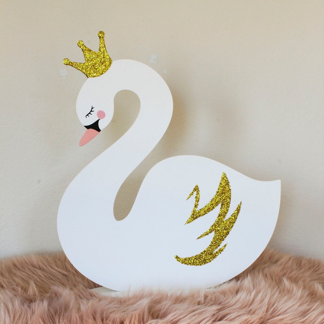 Swan Table Centerpiece, Swan Theme Baby Shower Decor, Party Tabletop ...