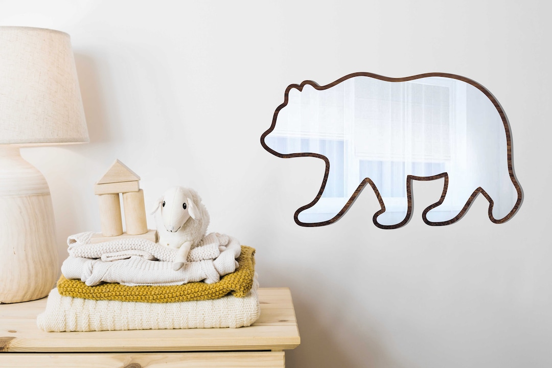 Grizzly Bear Shaped Kids Wall Mirror Boys Bedroom Decor - Etsy