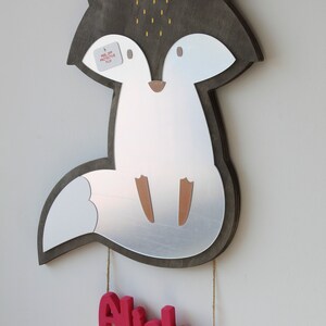 Cute Fox Shaped Kids Mirror, Personalized Gift, Woodland Nursery Decor ...