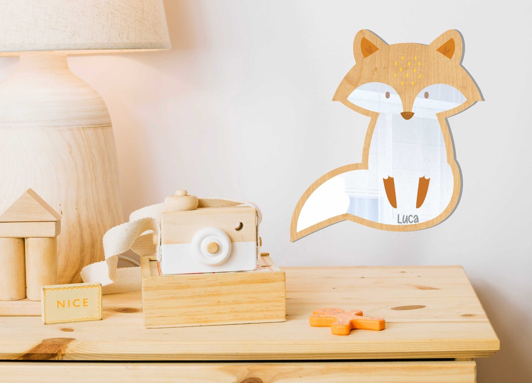Cute Fox Shaped Kids Mirror Personalized Gift Woodland - Etsy