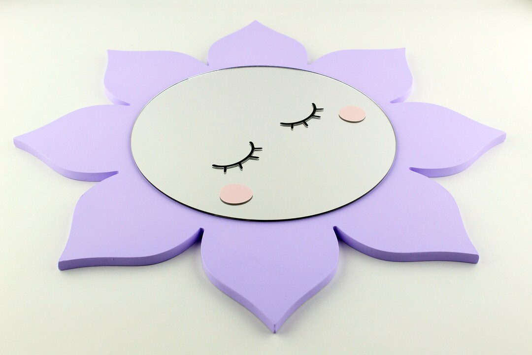 Flower Shaped Shatterproof Kids Mirror, Floral Nursery Decor ...