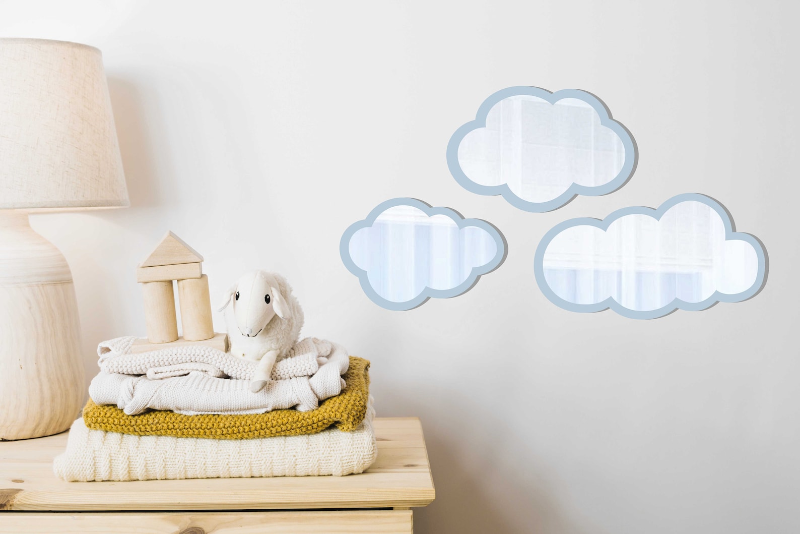 Cloud Shaped Shatterproof Kids Mirror Set Nursery Wall Decor - Etsy
