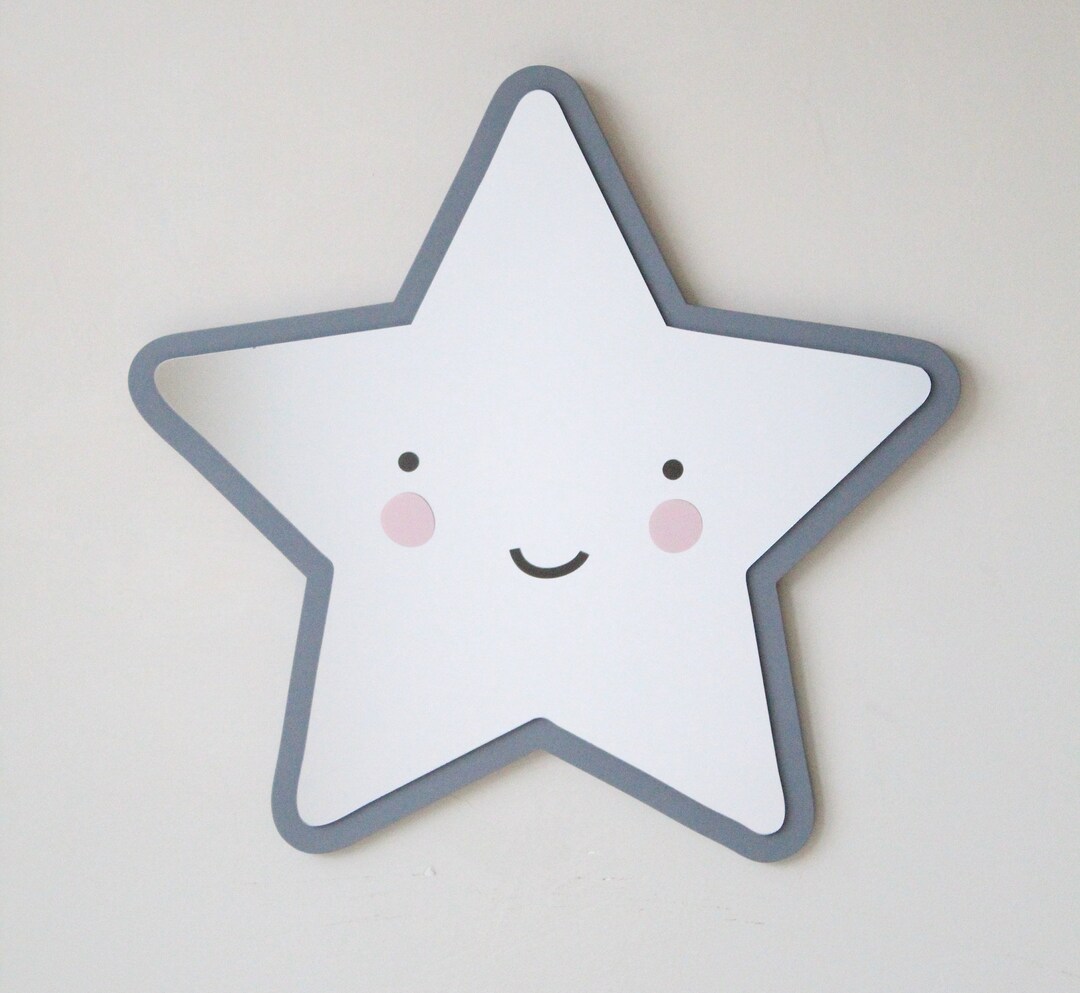 Star Shaped Kids Mirror, Personalized Gift, Kids Room Decor, Nursery ...