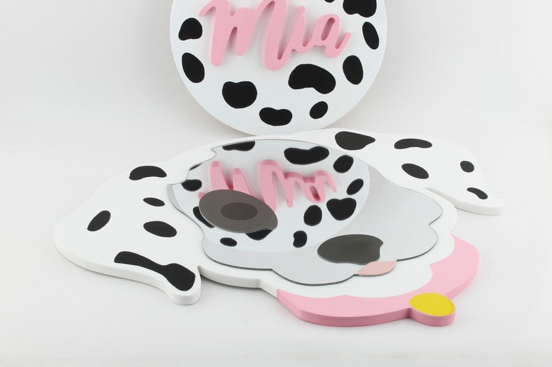 Dalmatian Theme Kids Name Sign Personalized Gift for Kids - Etsy