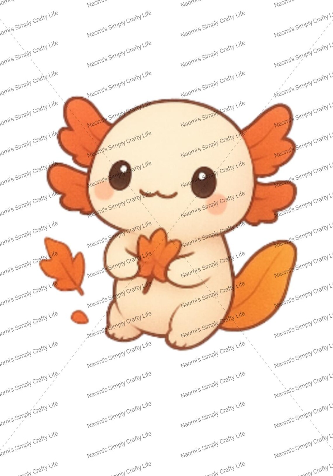 Fall Axolotl Characters: Instant Download - Etsy