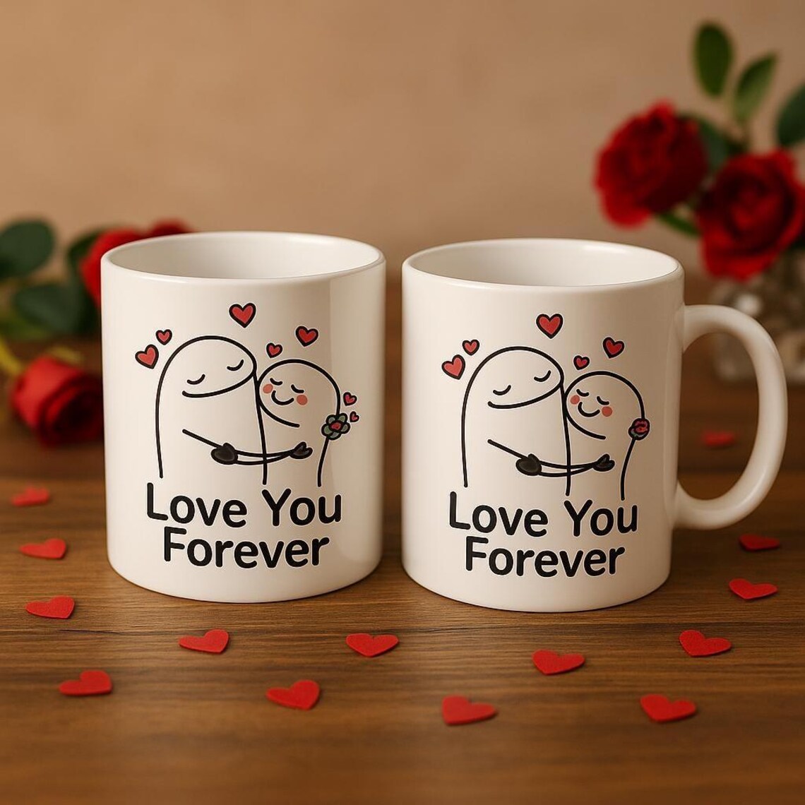 Love You Forever PNG | Cute Couple Hug Illustration | Valentine’s Day ...