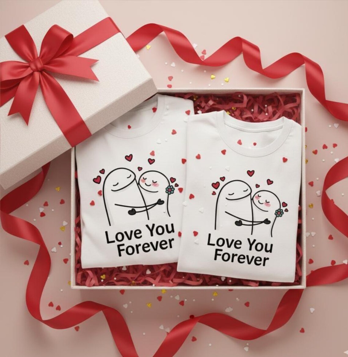 Love You Forever PNG | Cute Couple Hug Illustration | Valentine’s Day ...