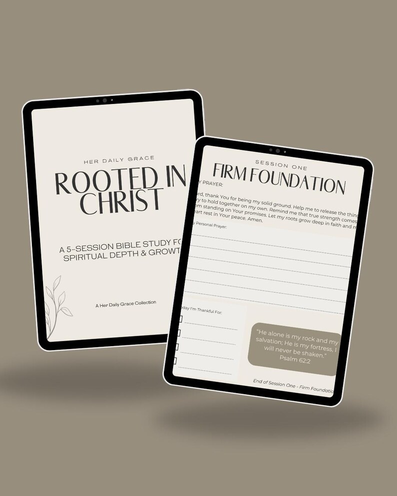 Rooted in Christ Printable Bible Study | Christian Devotional Workbook ...