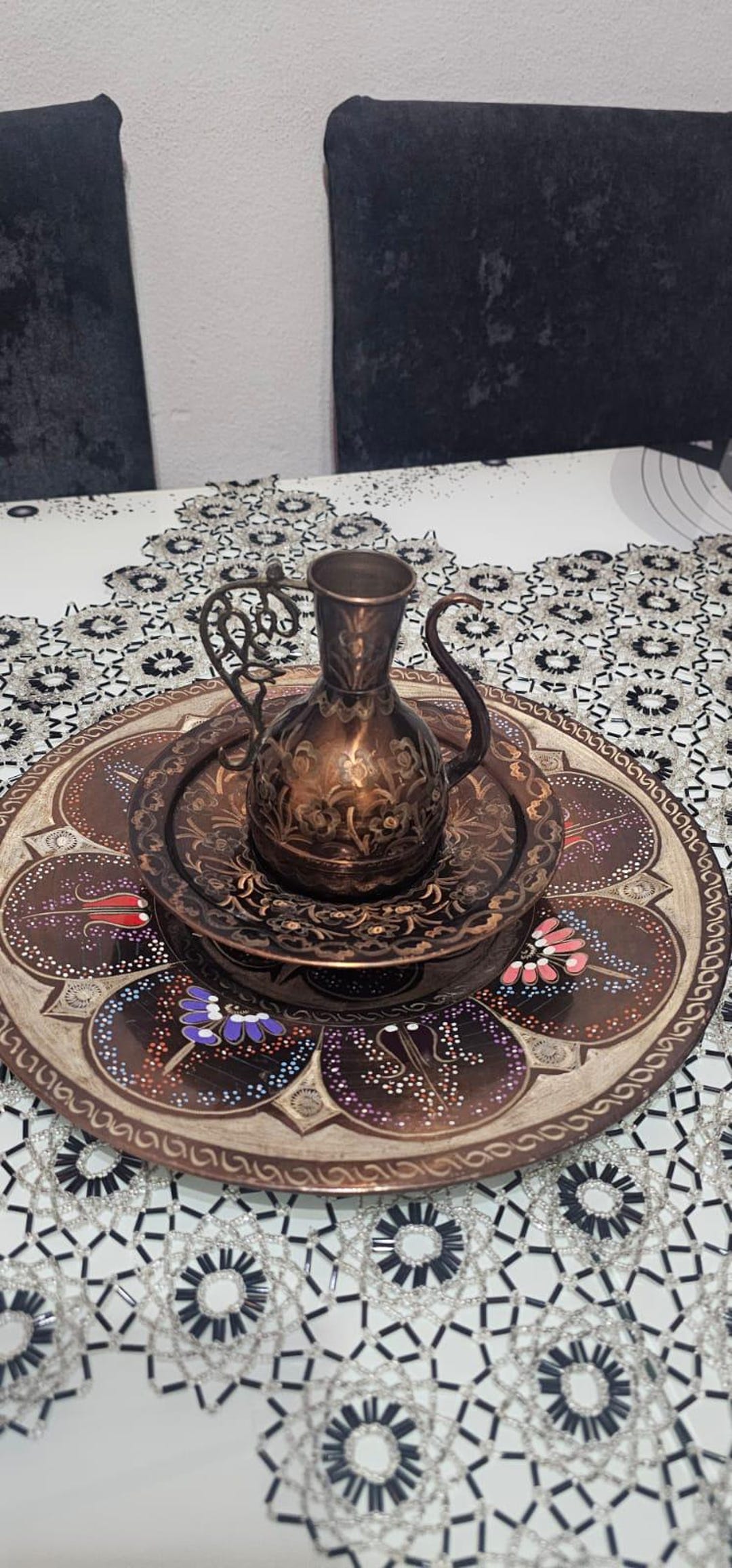 Copper Decorative Ewer – Antique Ottoman Style Jug - Etsy