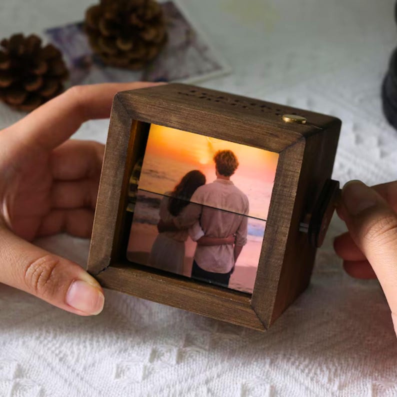 Personalized Photo Flipbook Animation Box,custom Wooden Photo Book With ...