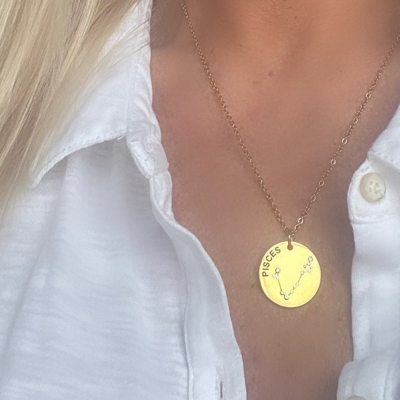 Zodiac Sign Necklace - Etsy