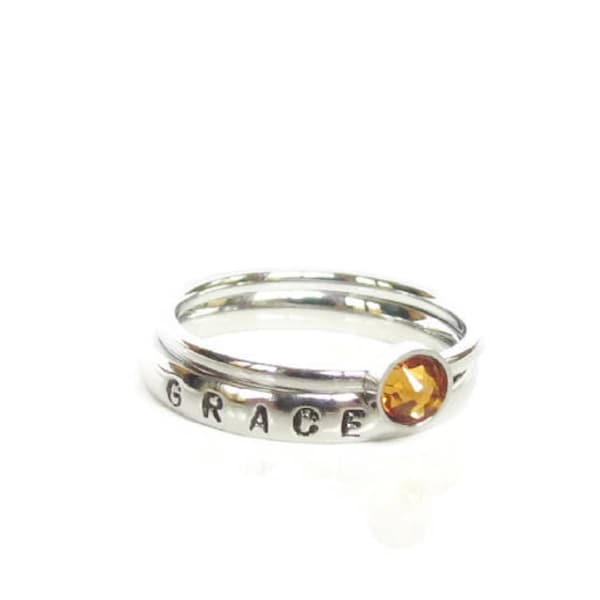 November Birthstone Ring - Etsy