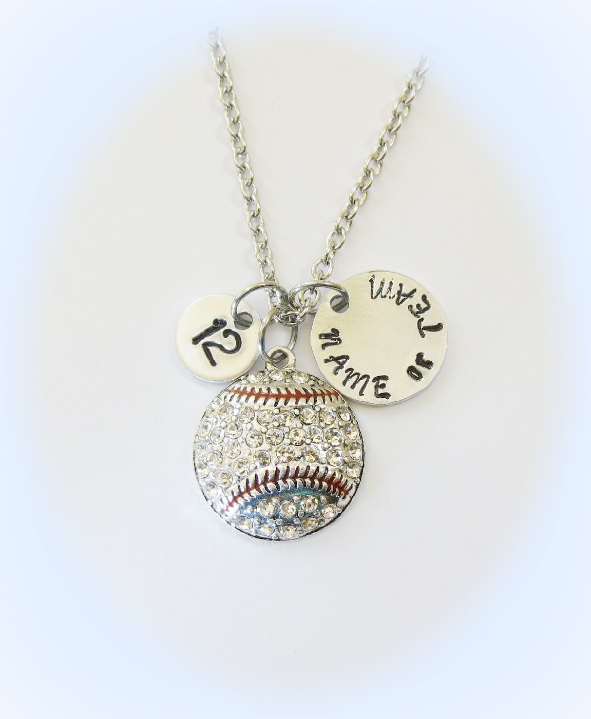 Personalized Baseball Necklace Baseball Jewelry Baseball - Etsy