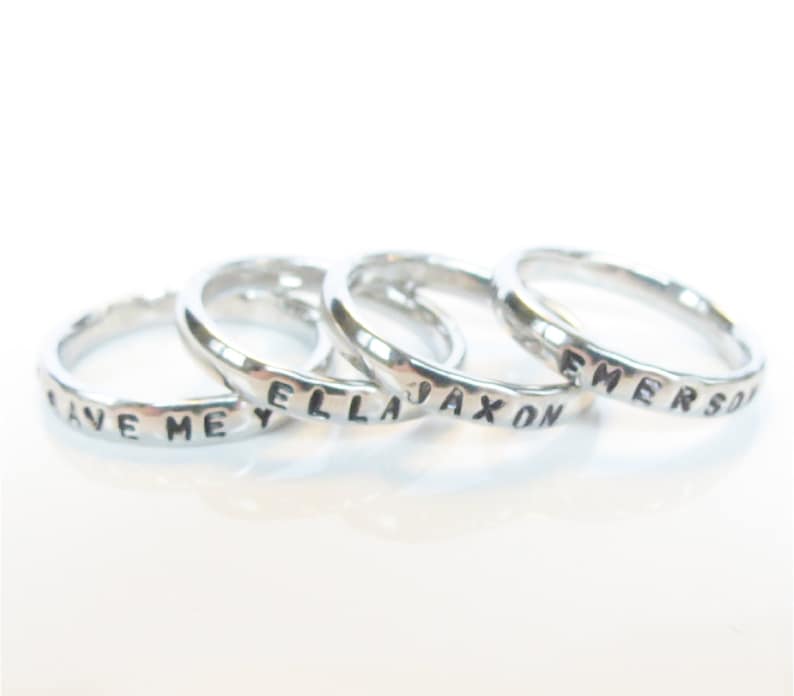 Stacking Personalized Ring Stainless Steel Name Ring - Etsy