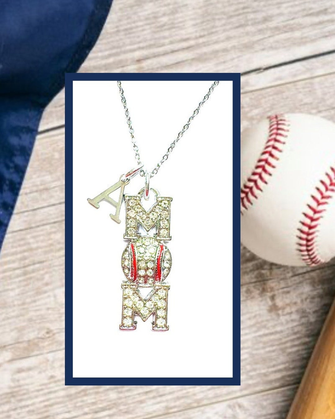 Baseball Mom Necklace Gift for Baseball Mom Baseball Player Custom ...