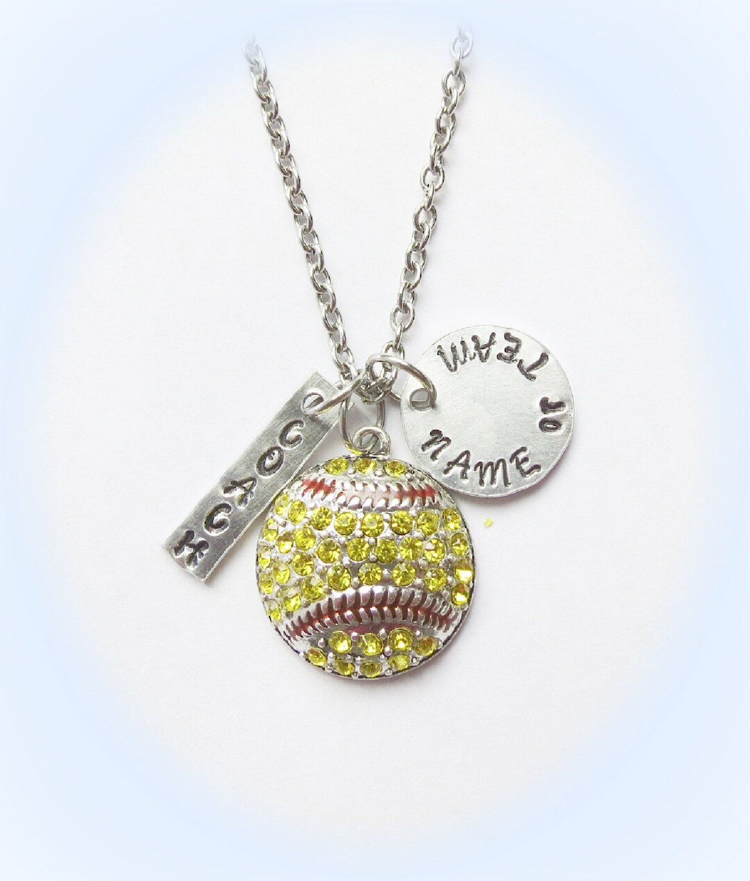 Personalized Softball Coach Necklace, Softball Jewelry, Softball Mom ...
