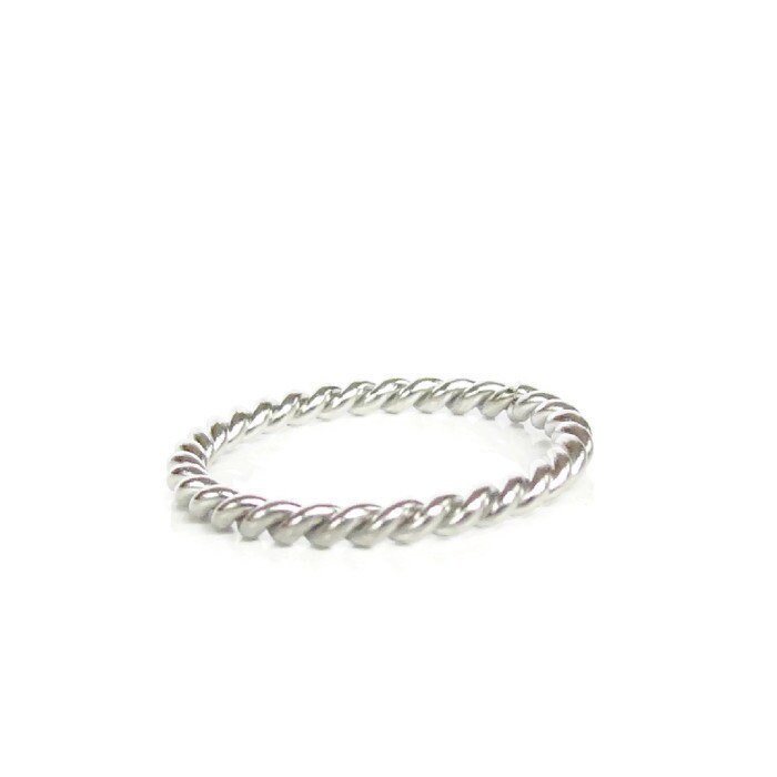 Stacking Ring Stainless Steel Silver Rope Ring Mothers - Etsy
