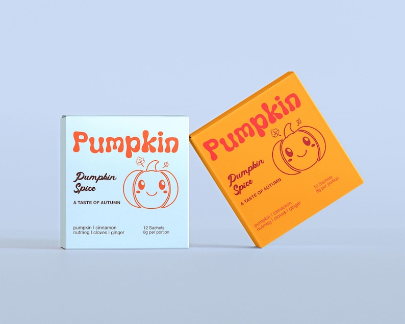 Pumpkin Treat Box Template,printable Fall Gift Box, Halloween Favor Box ...