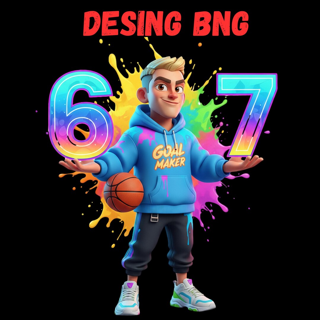 Kids Basketball Design 67 | Gamer Avatar PNG Sublimation | Graffiti ...