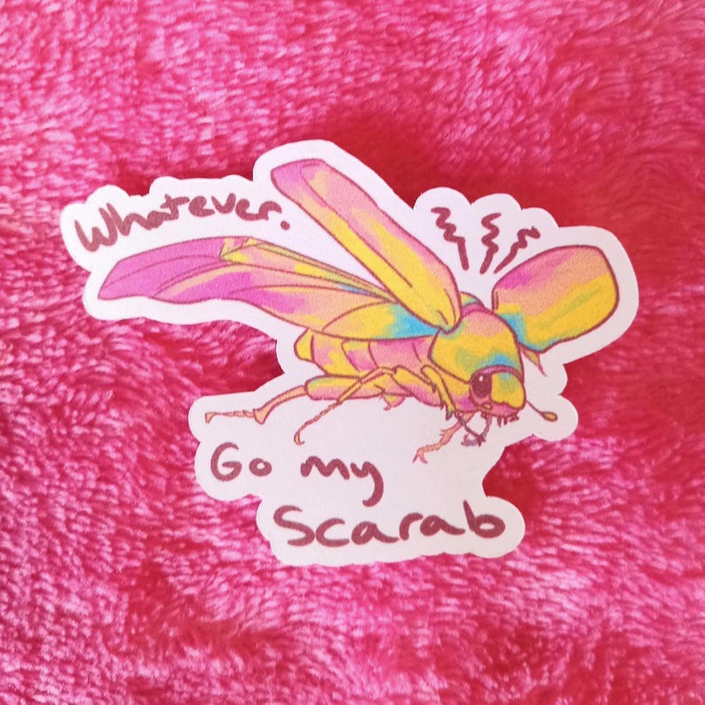 Go My Scarab Sticker - Etsy