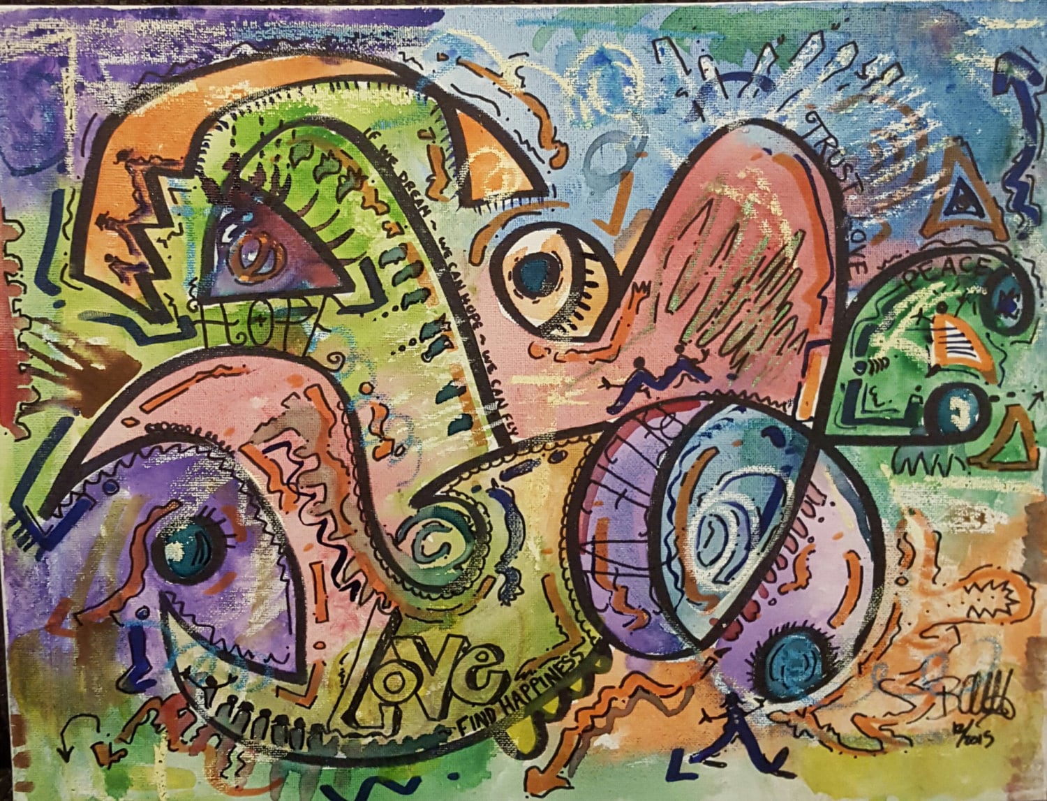 Abstract Paintings With Words