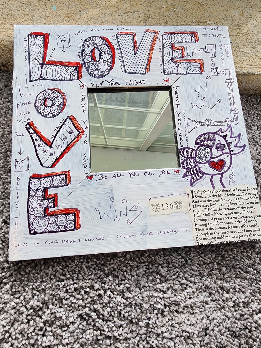 Collage, Paper, Mixed Media, Mirror, Cut Paper, Abstract, Shakespeare ...