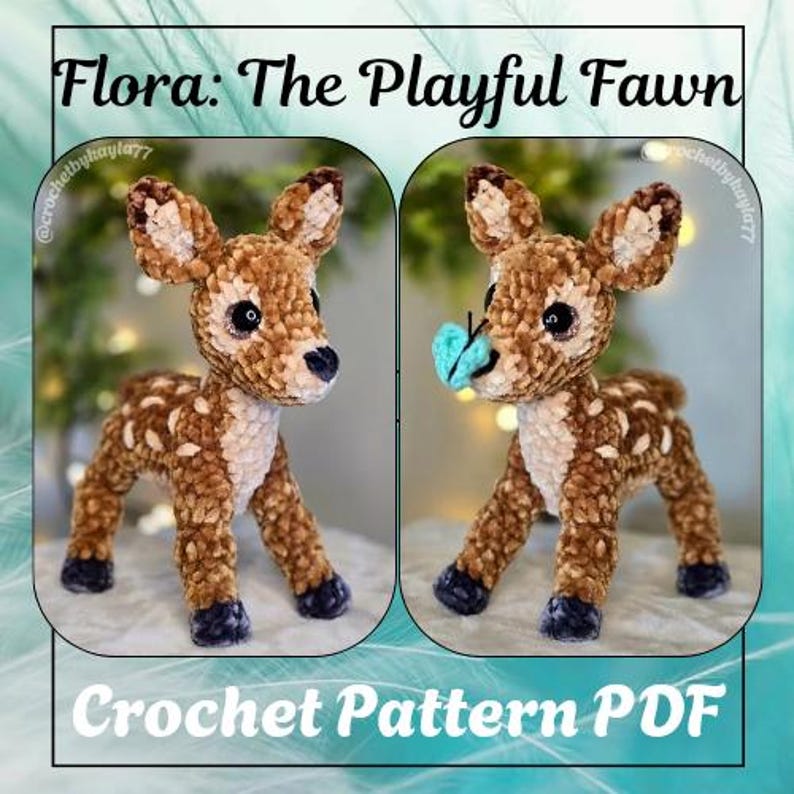 Flora: the Playful Fawn Crochet Pattern PDF - Etsy