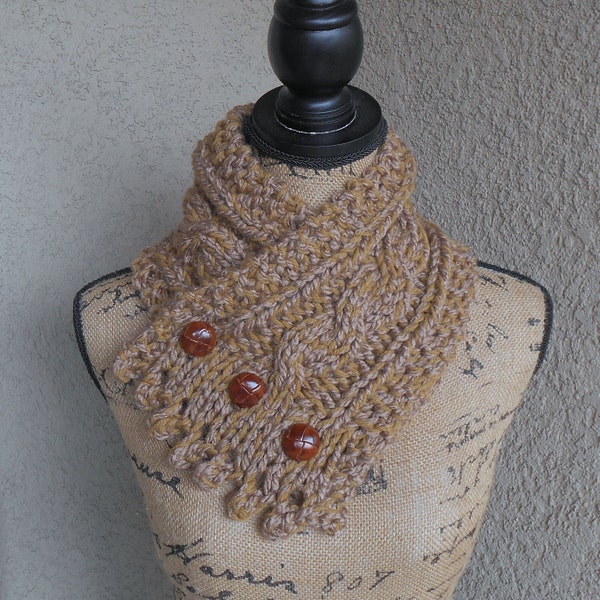 Knit Button Cowl - Etsy