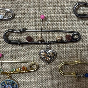 Handmade Beaded Safety Pin Brooch: Western Boho Fashion Accessory - Etsy