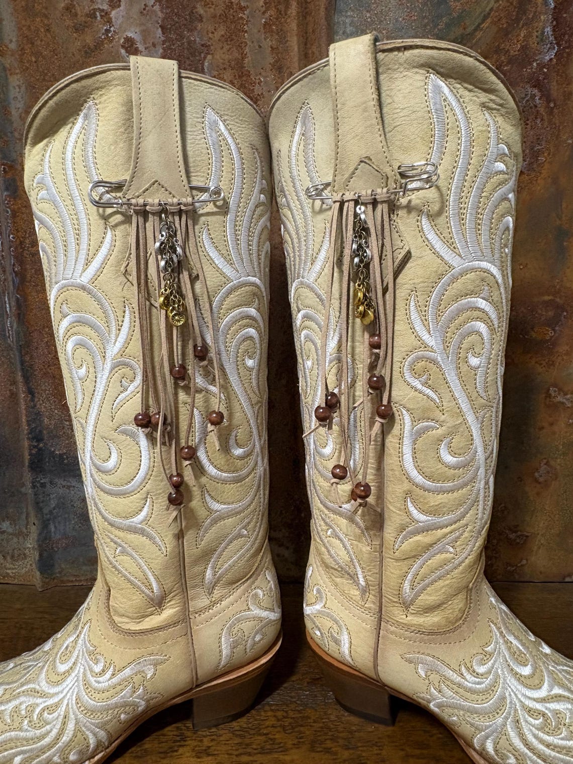 Cowboy Boot Ties Bows Dangles - Western Boho Cowgirl Handmade Accessory ...