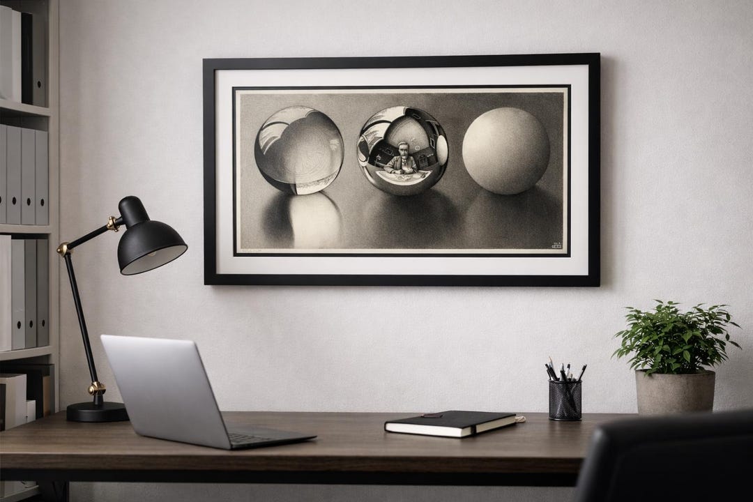 M.C. Escher Three Spheres Fine Art Poster - Etsy
