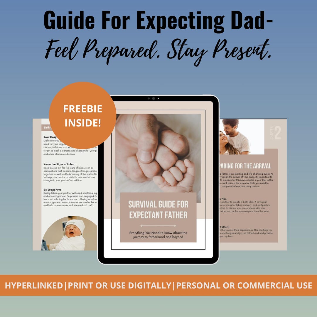 Expecting Dad Survival Guide Printable | Baby Care Tips Digital Guide ...