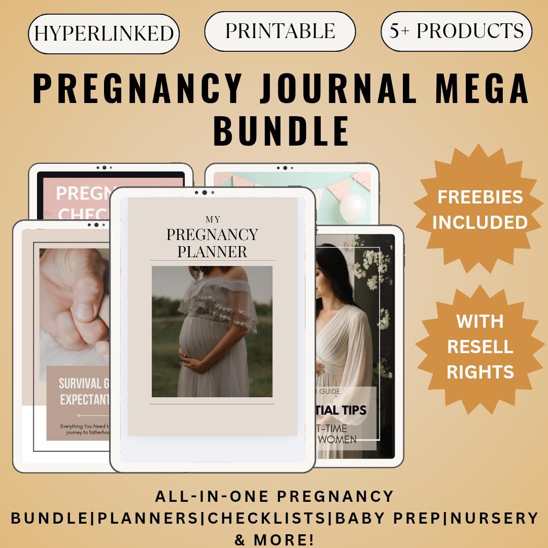 Pregnancy Planner Printable Bundle | 220+ Maternity Journal Pages ...