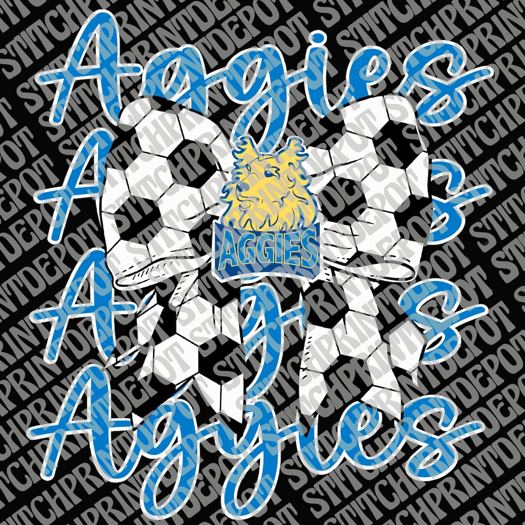 Custom Aggies Soccer Team PNG, Mascot Spirit Shirt (digital Download ...