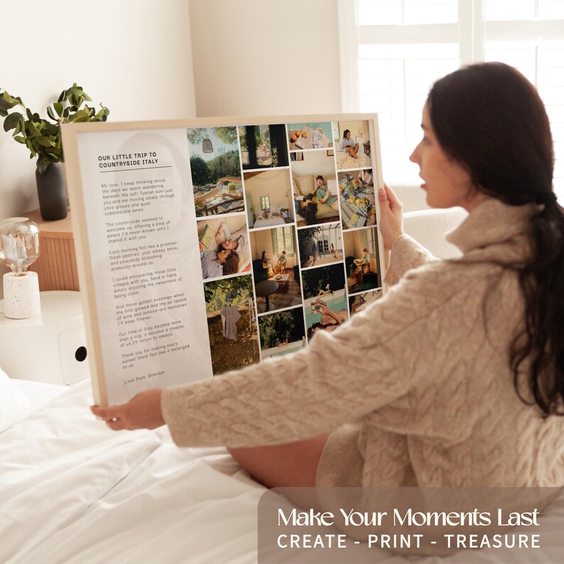 Personalized Photo Collage & Personal Message Print | Modern Photo ...