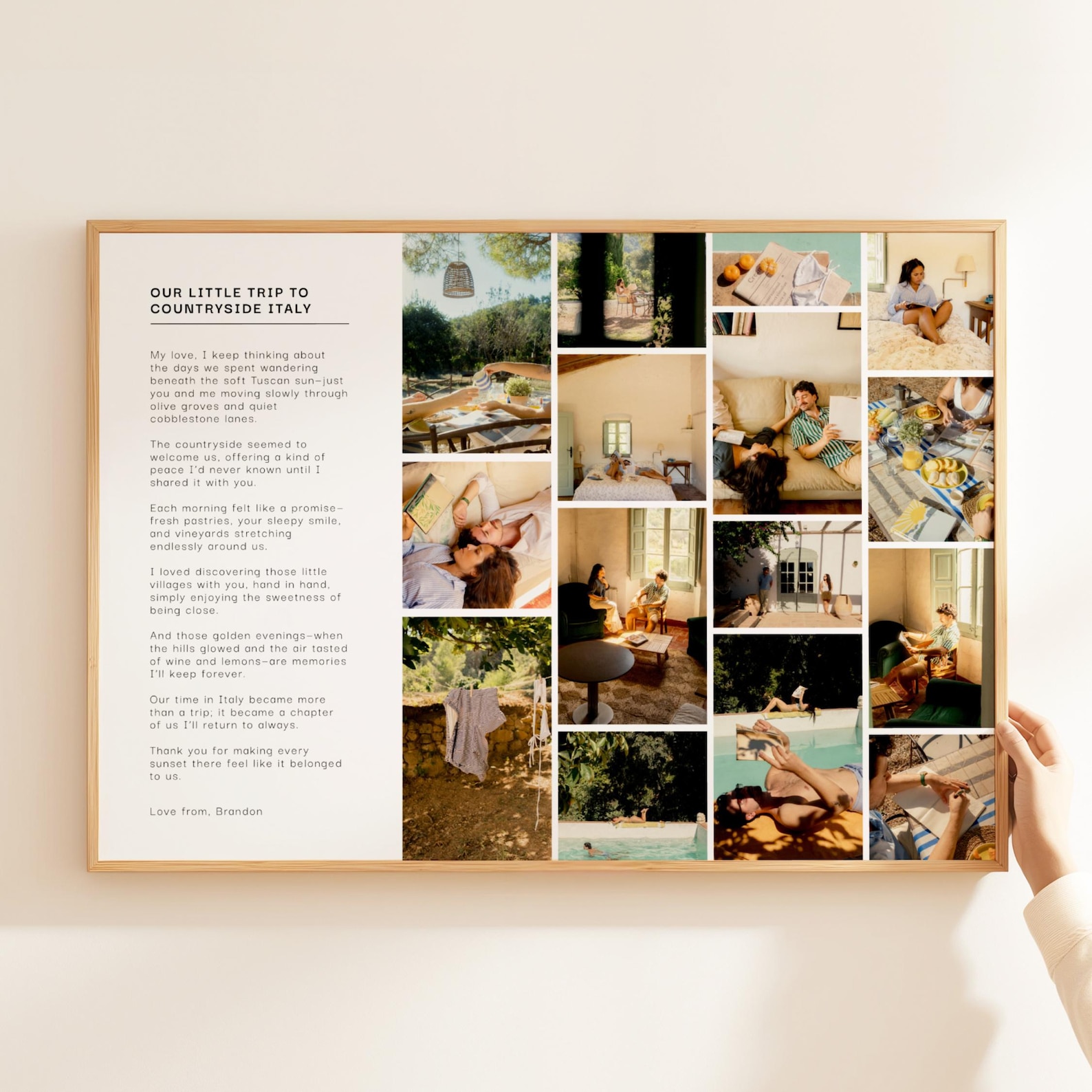 Personalized Photo Collage & Personal Message Print | Modern Photo ...