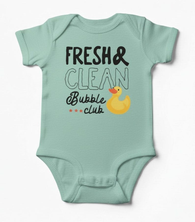Fresh & Clean Bubble Club Baby Bodysuit – Rabbit Skins® Onesie 6M 12M ...