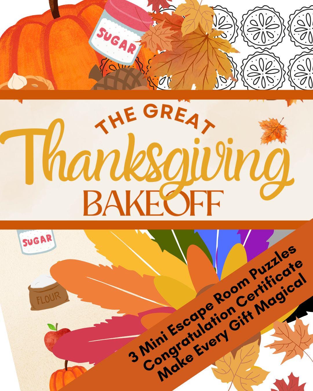 Thanksgiving Printable Mini Escape Kit: the Great Thanksgiving Bakeoff ...