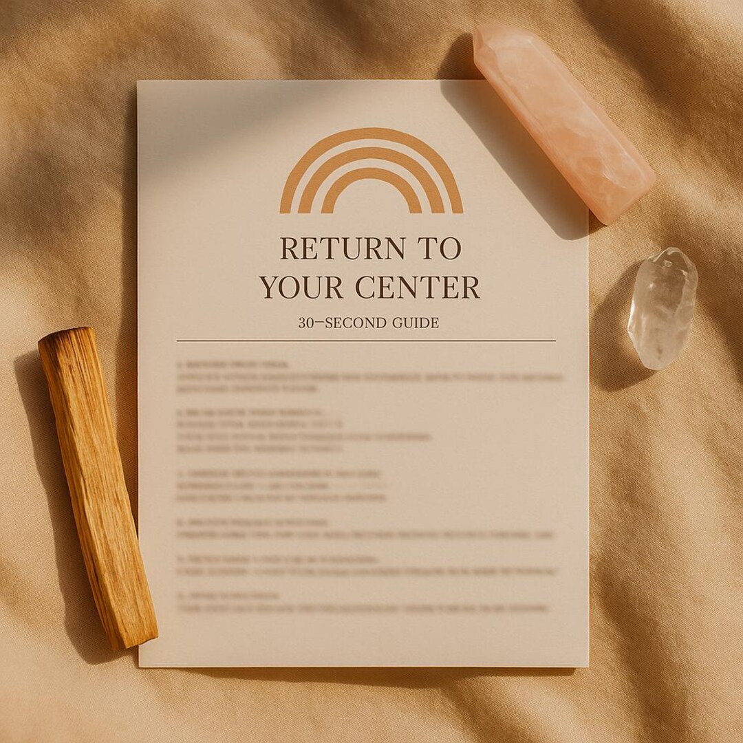 30-second Mindfulness Guide – Calm Reset Tool (PDF Download) - Etsy
